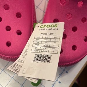 CROCS | Shoes | Crocs Classic Crush Clog Hot Pink | Poshmark